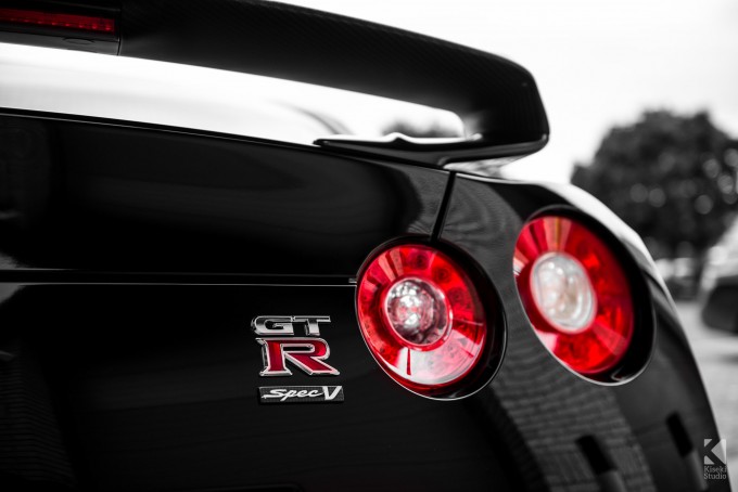 Nissan GT-R Spec V R35 Rear Lights and Badge Detail - Kiseki Studio